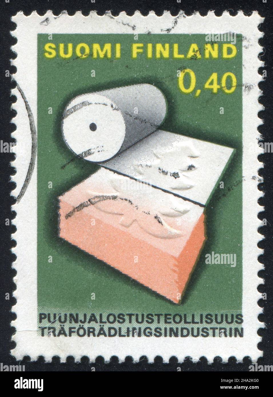 FINLAND - CIRCA 1968: stamp printed by Finland, shows Cellulose and ...