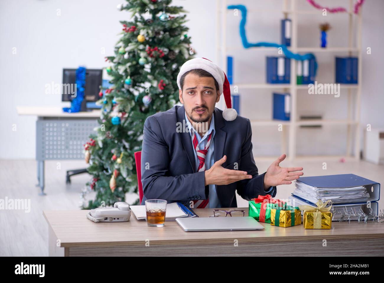 Office christmas party disappointed hi-res stock photography and images ...