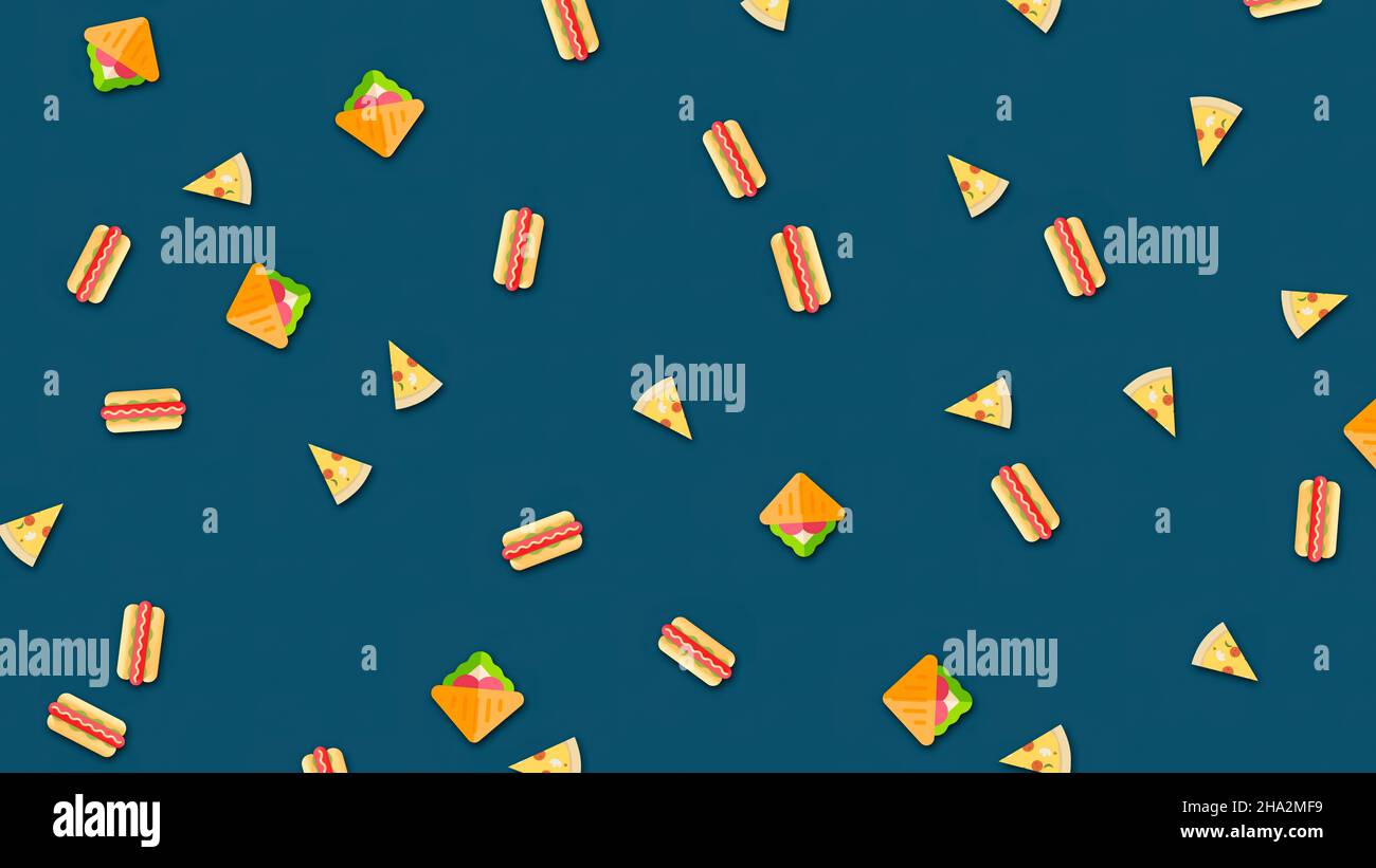 Abstract colorful animation. Animation. Fast food animation on a ...
