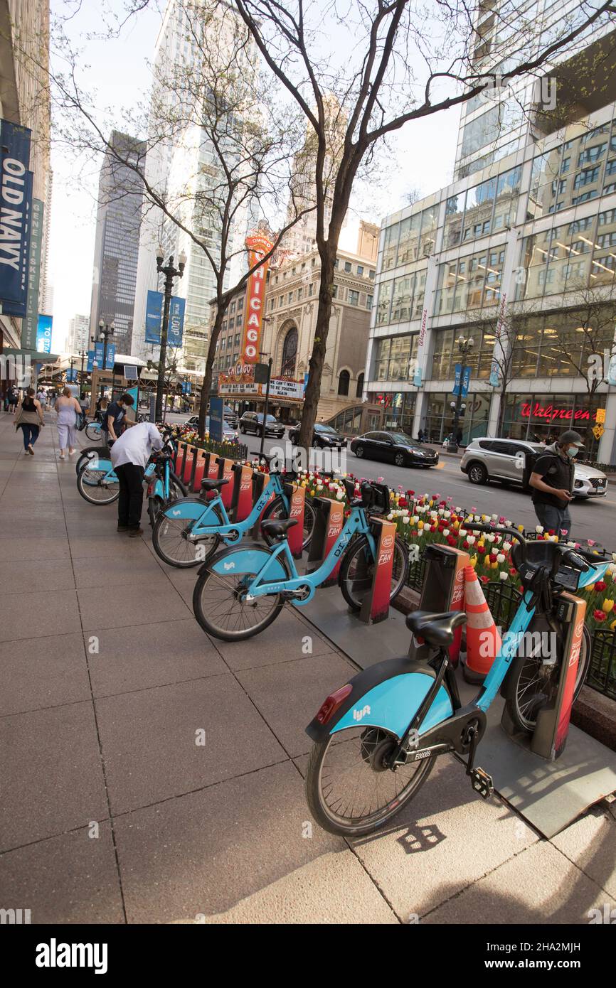 Chicago, IL, Divvy Bikes, Chicago's bike share program Stock Photo - Alamy
