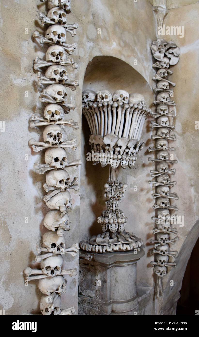 Artwork made from bones in Czechia Stock Photo - Alamy