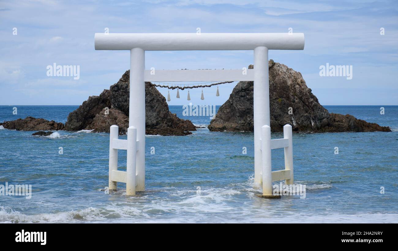 Torii Gate in the sea Stock Photo - Alamy