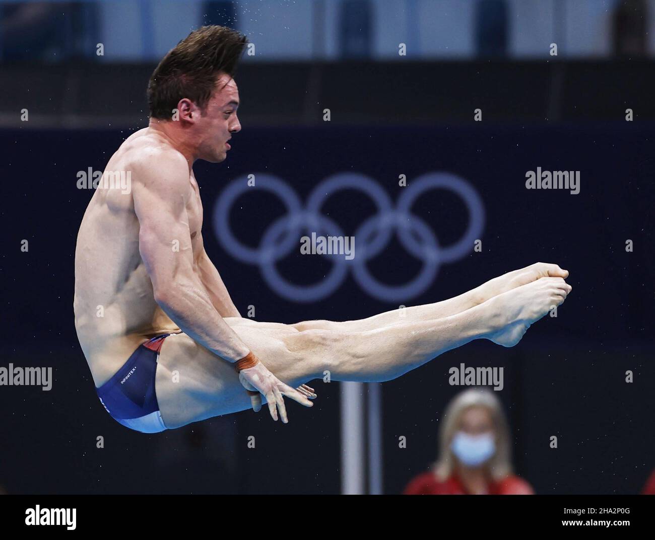 Tom Daley of Britain competes in the men's 10-meter platform diving at ...