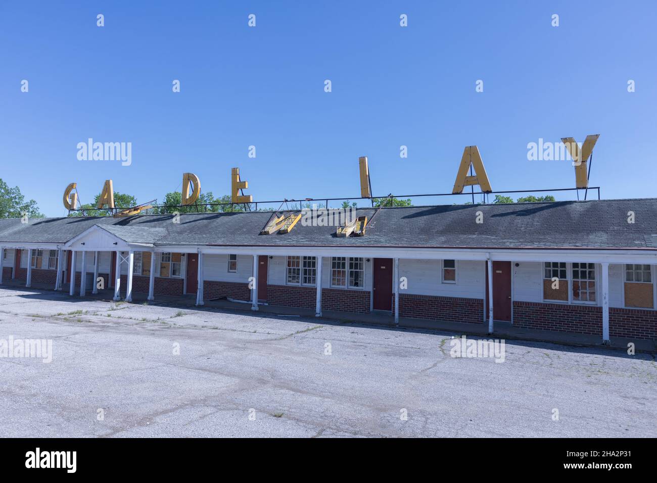 Gray Summit, Missouri, MO, USA On Route 66 the Gardenway Motel still ...