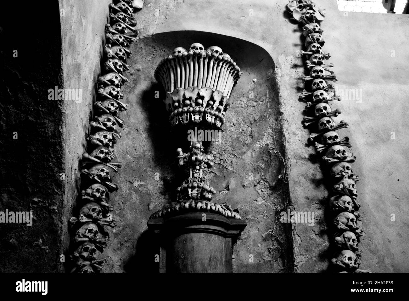 Artwork made from bones in Czechia Stock Photo - Alamy