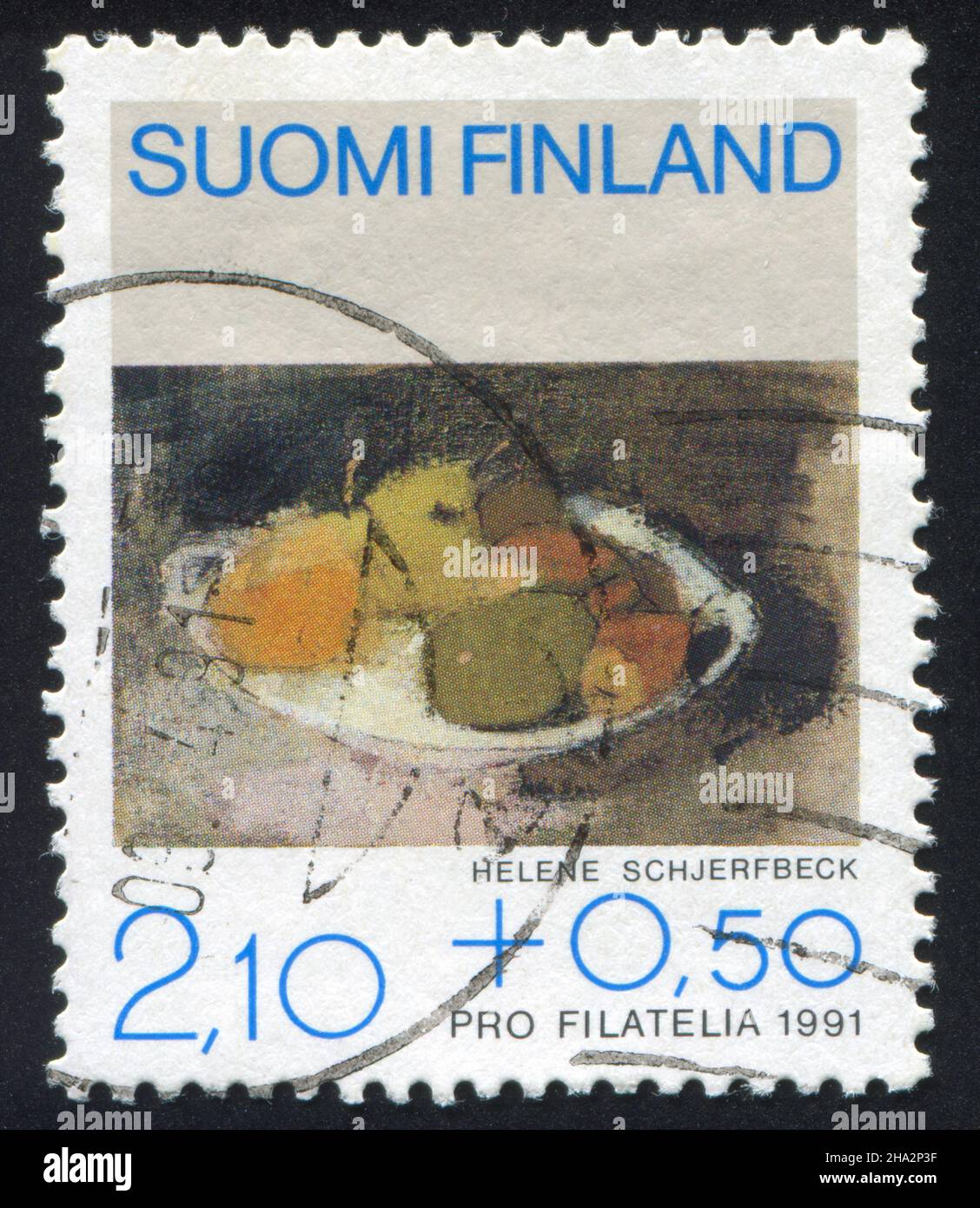 FINLAND - CIRCA 1991: stamp printed by Finland, shows Green Still Life ...