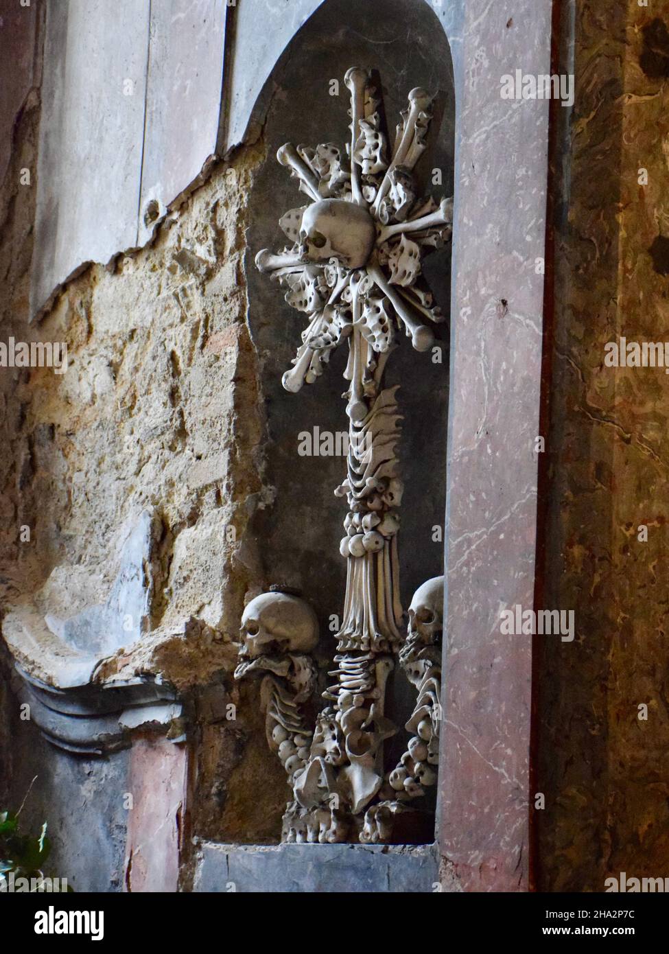 Artwork made from bones in Czechia Stock Photo - Alamy