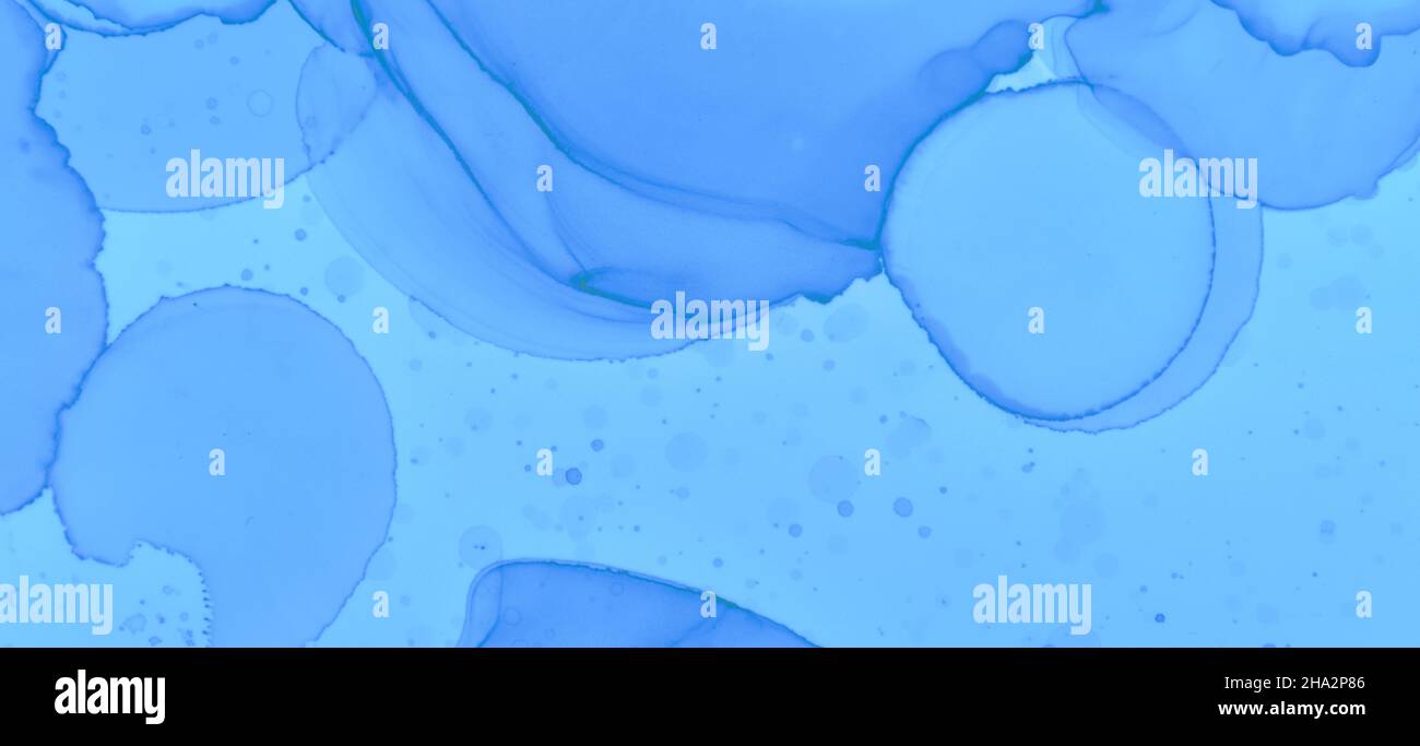 Blue Pastel Flow Liquid. Watercolour Wave Stock Photo - Alamy