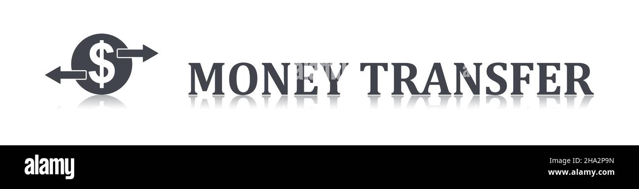 Illustration of a money transfer concept Stock Photo - Alamy