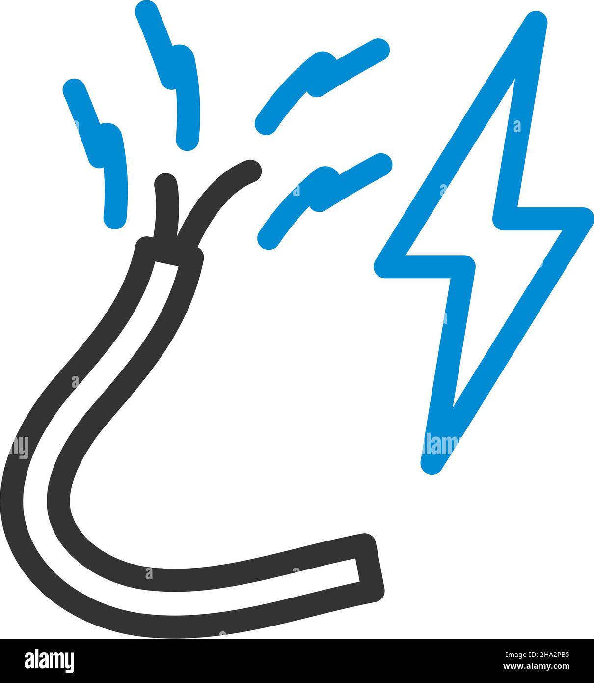 Icon Of Wire. Editable Bold Outline With Color Fill Design. Vector ...