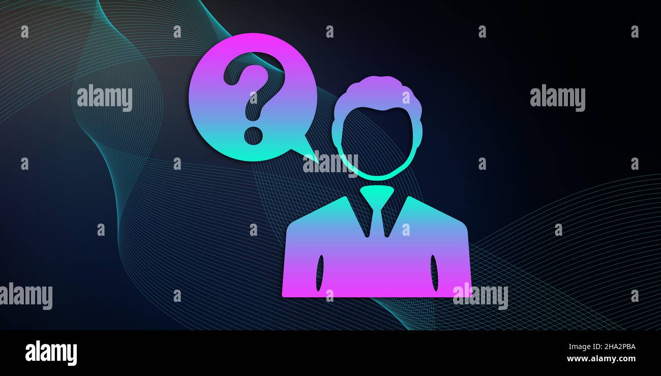 Illustration of a question concept Stock Photo - Alamy