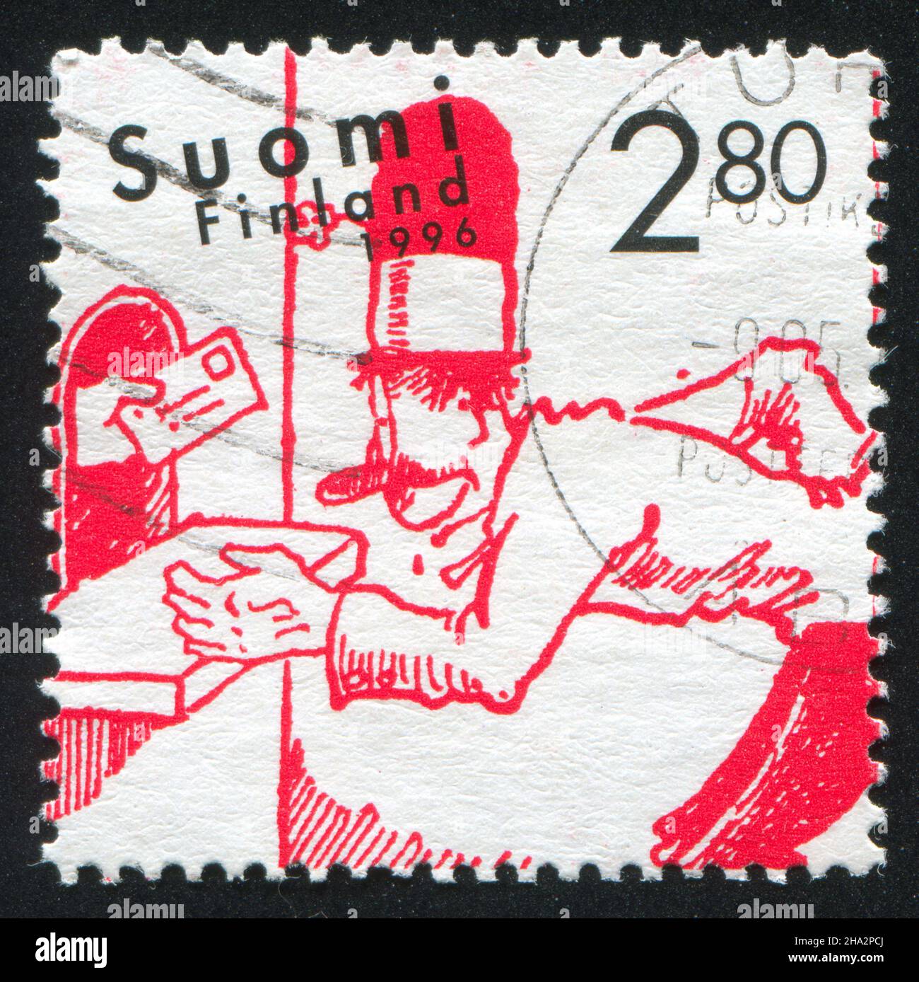 FINLAND - CIRCA 1996: stamp printed by Finland, shows Finnish Comic ...