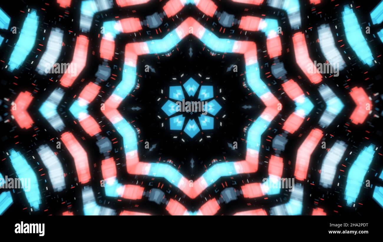 Beautiful abstract animated kaleidoscope with mirror effect and ...