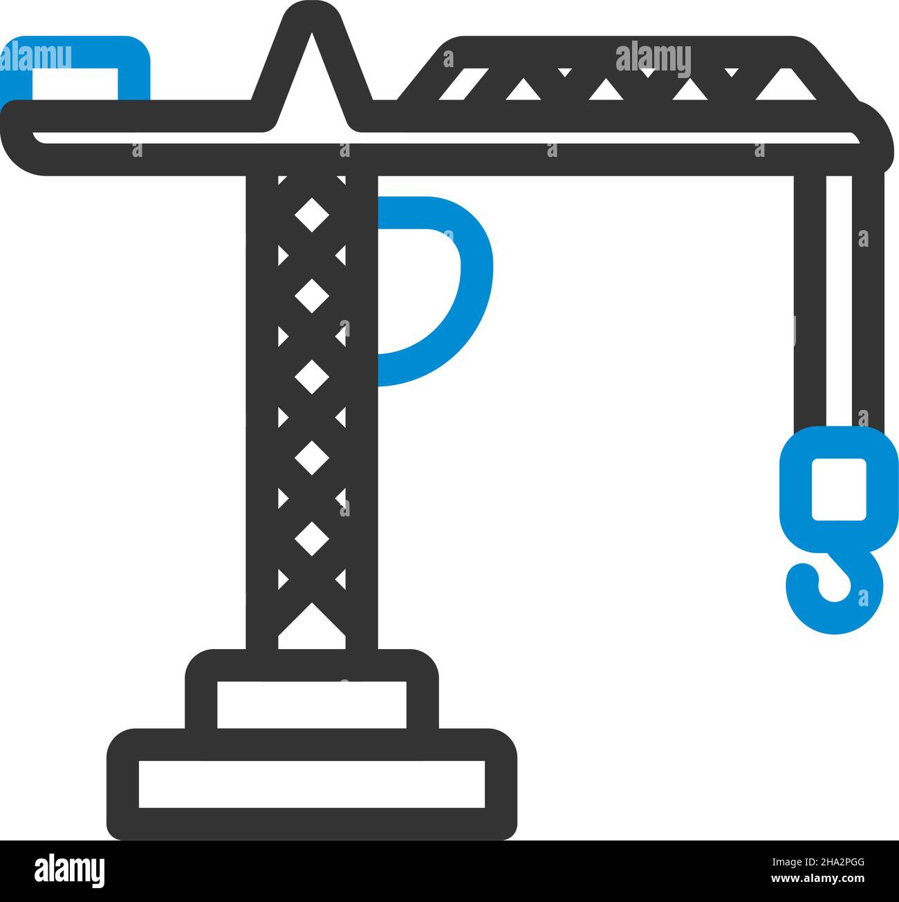Icon Of Crane. Editable Bold Outline With Color Fill Design. Vector ...