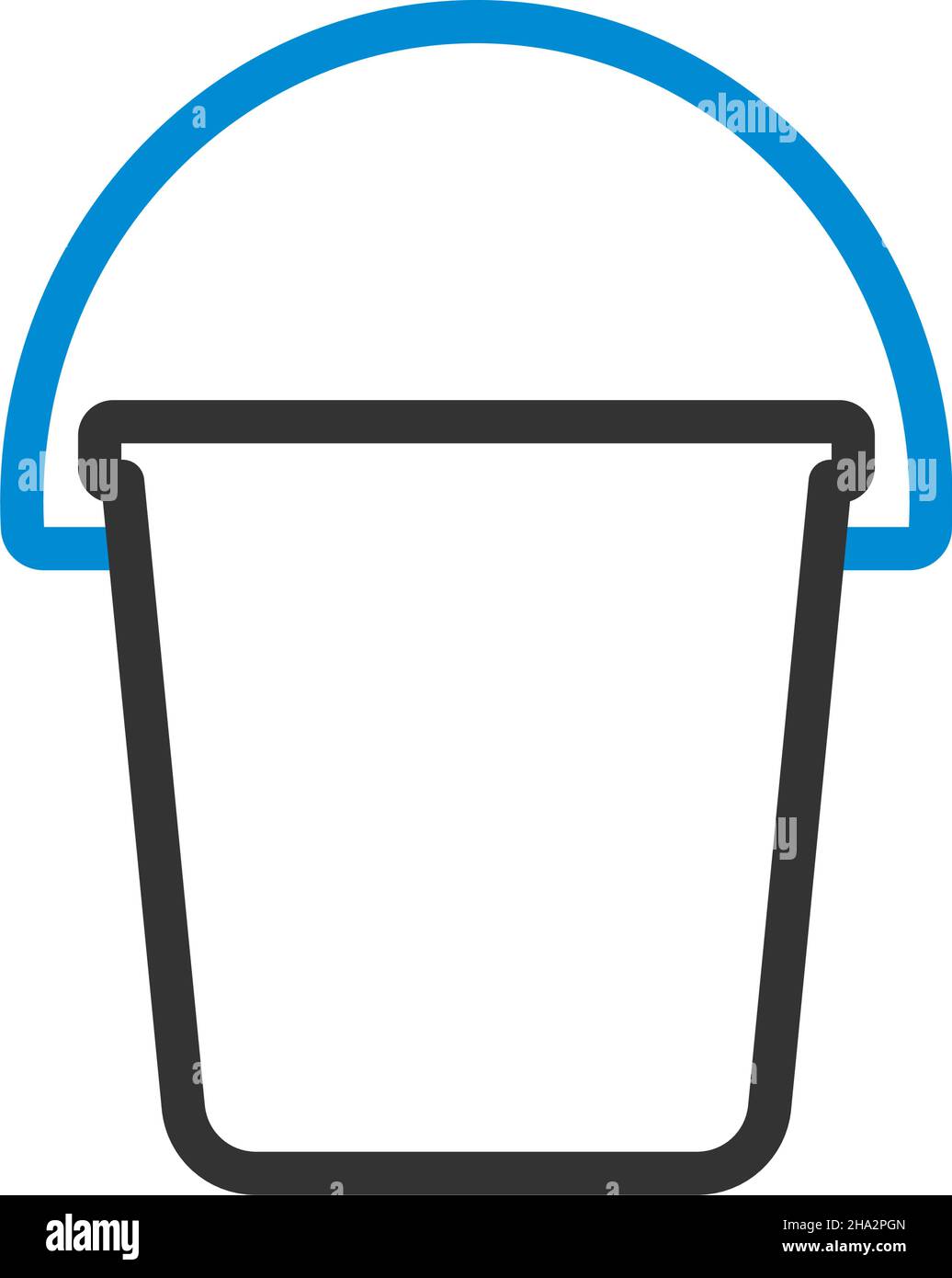 Icon Of Bucket. Editable Bold Outline With Color Fill Design. Vector ...