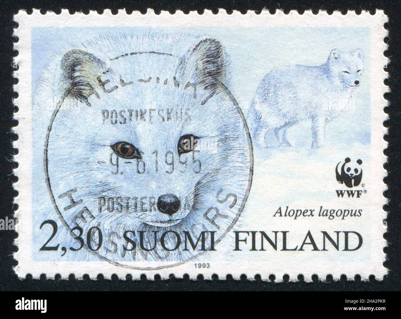 FINLAND - CIRCA 1993: stamp printed by Finland, shows Arctic Fox, circa ...