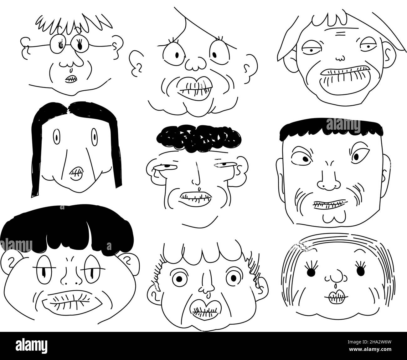 Aunt vector vectors Black and White Stock Photos & Images - Alamy