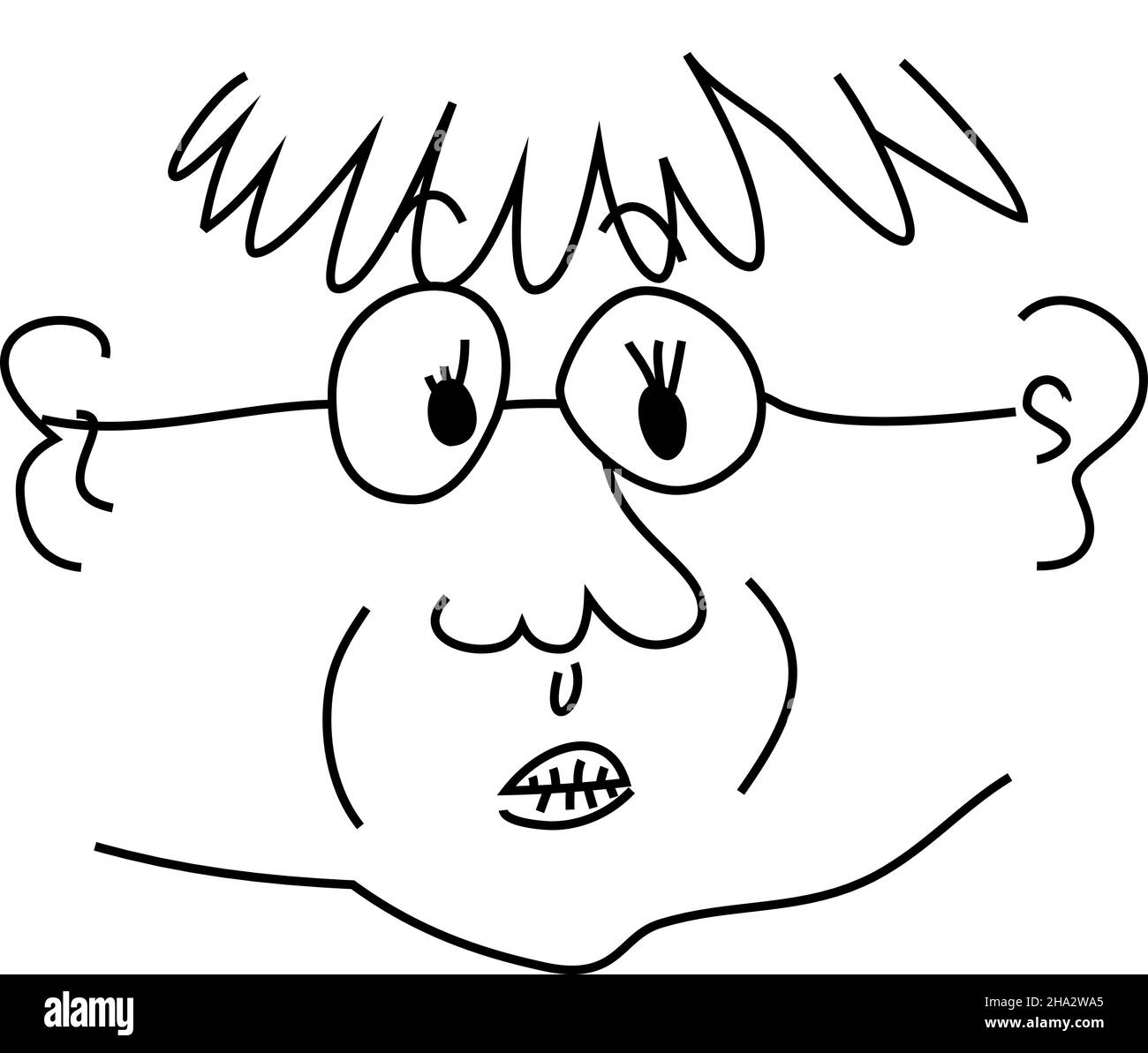 This is a illustration of Unique uncle aunt face Stock Vector Image ...