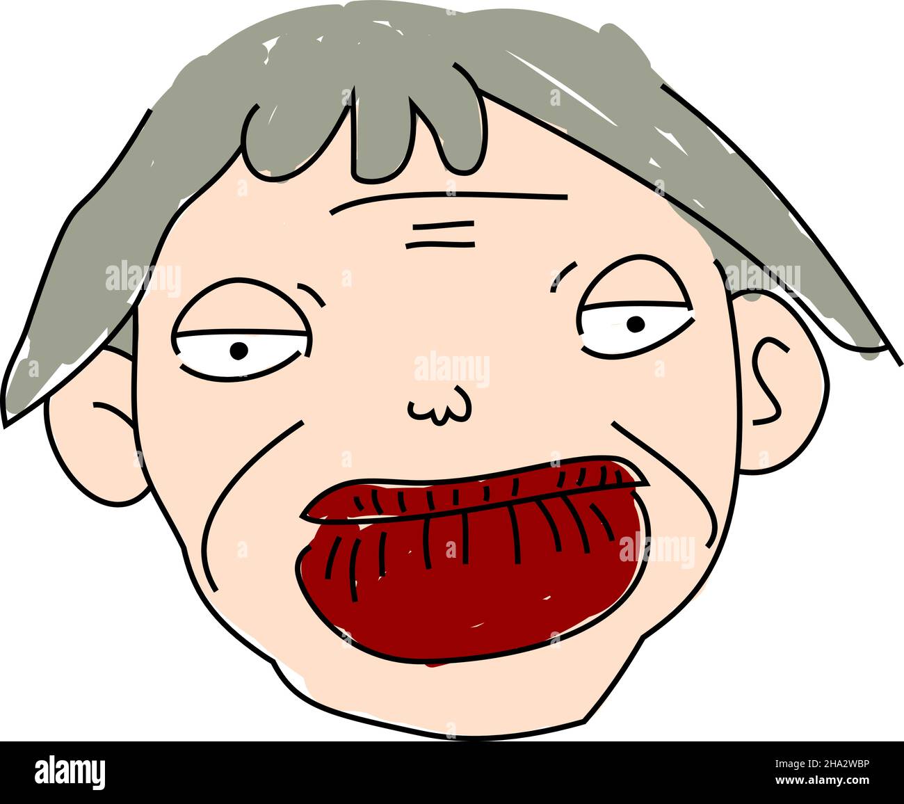 This is a illustration of Unique uncle aunt face Stock Vector Image ...