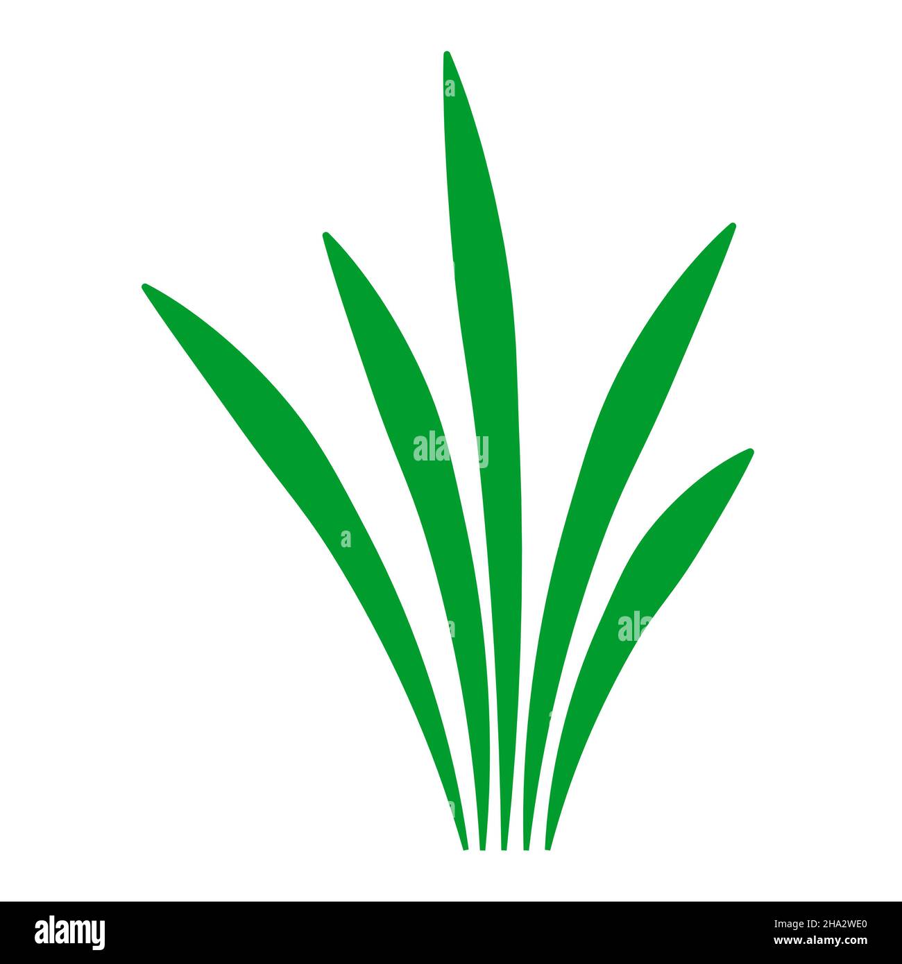 Icon green grass bush sign of spring oud for animals stock illustration ...