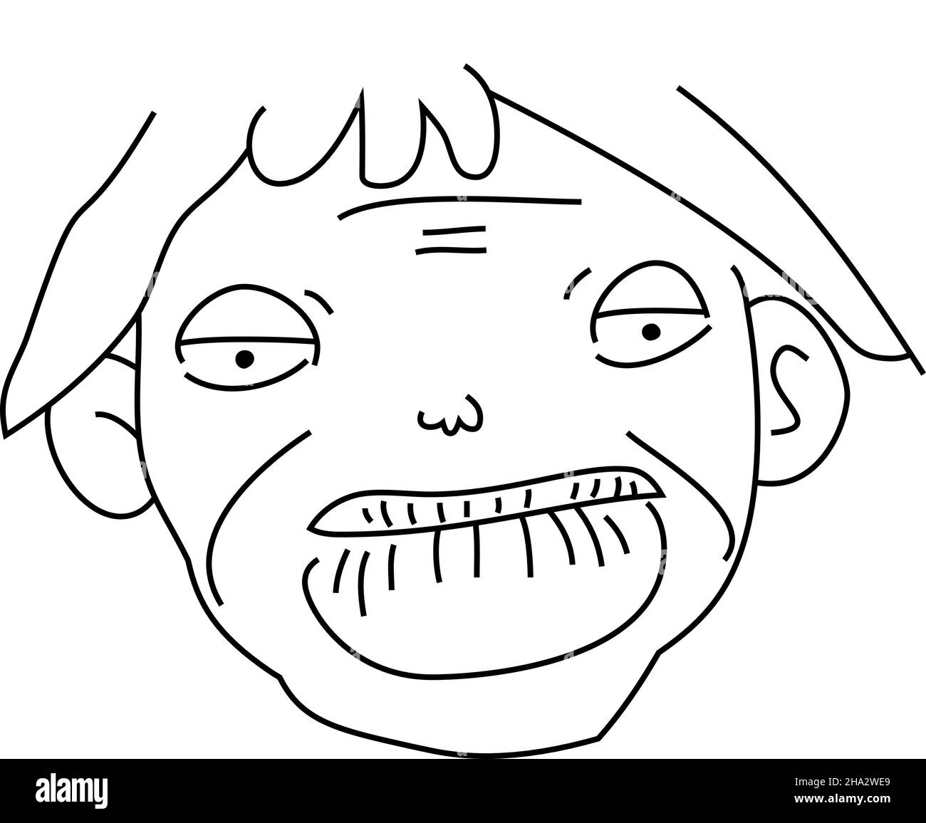 This is a illustration of Unique uncle aunt face Stock Vector Image ...