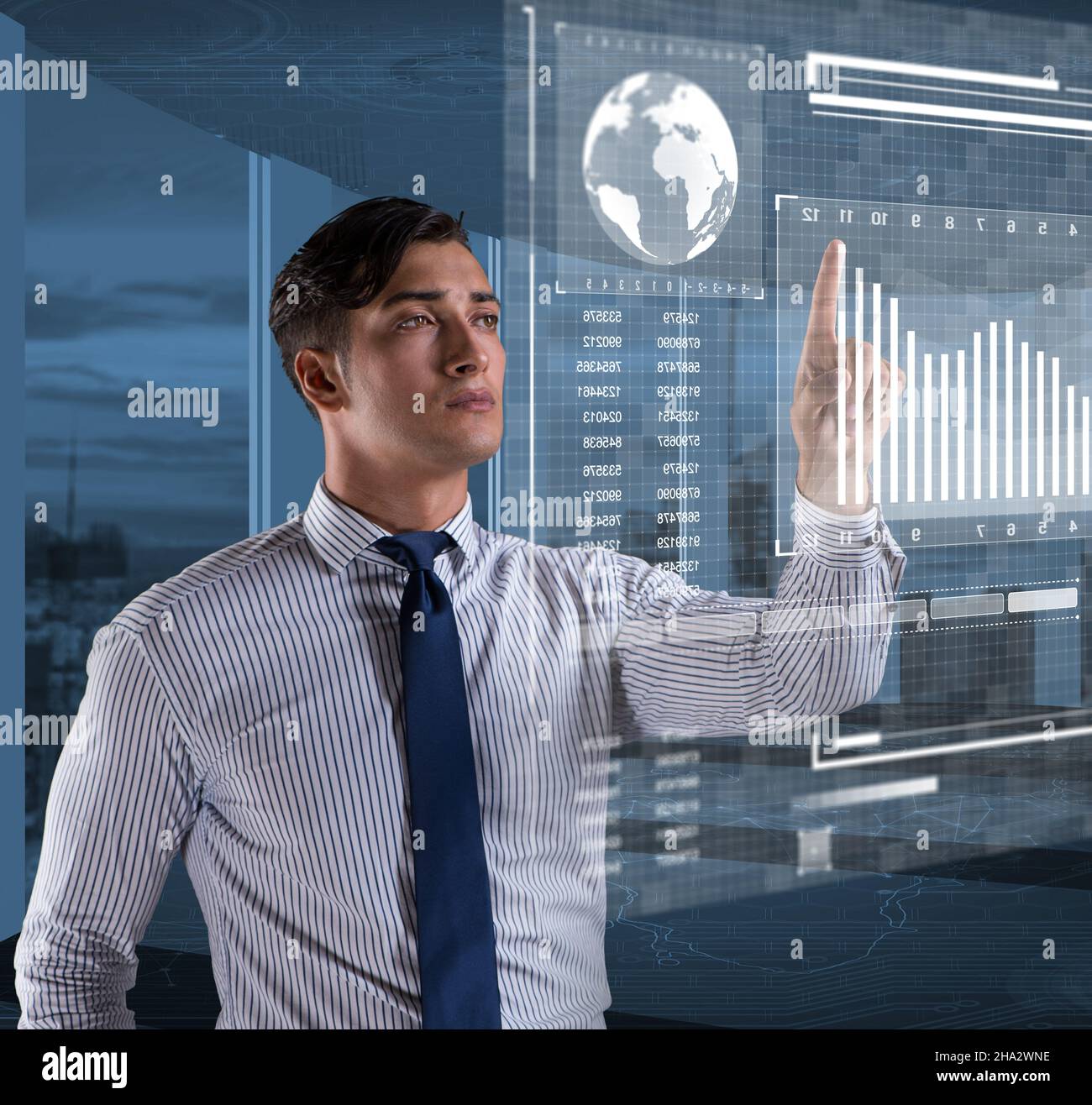 The man in stock exchange trading concept Stock Photo - Alamy