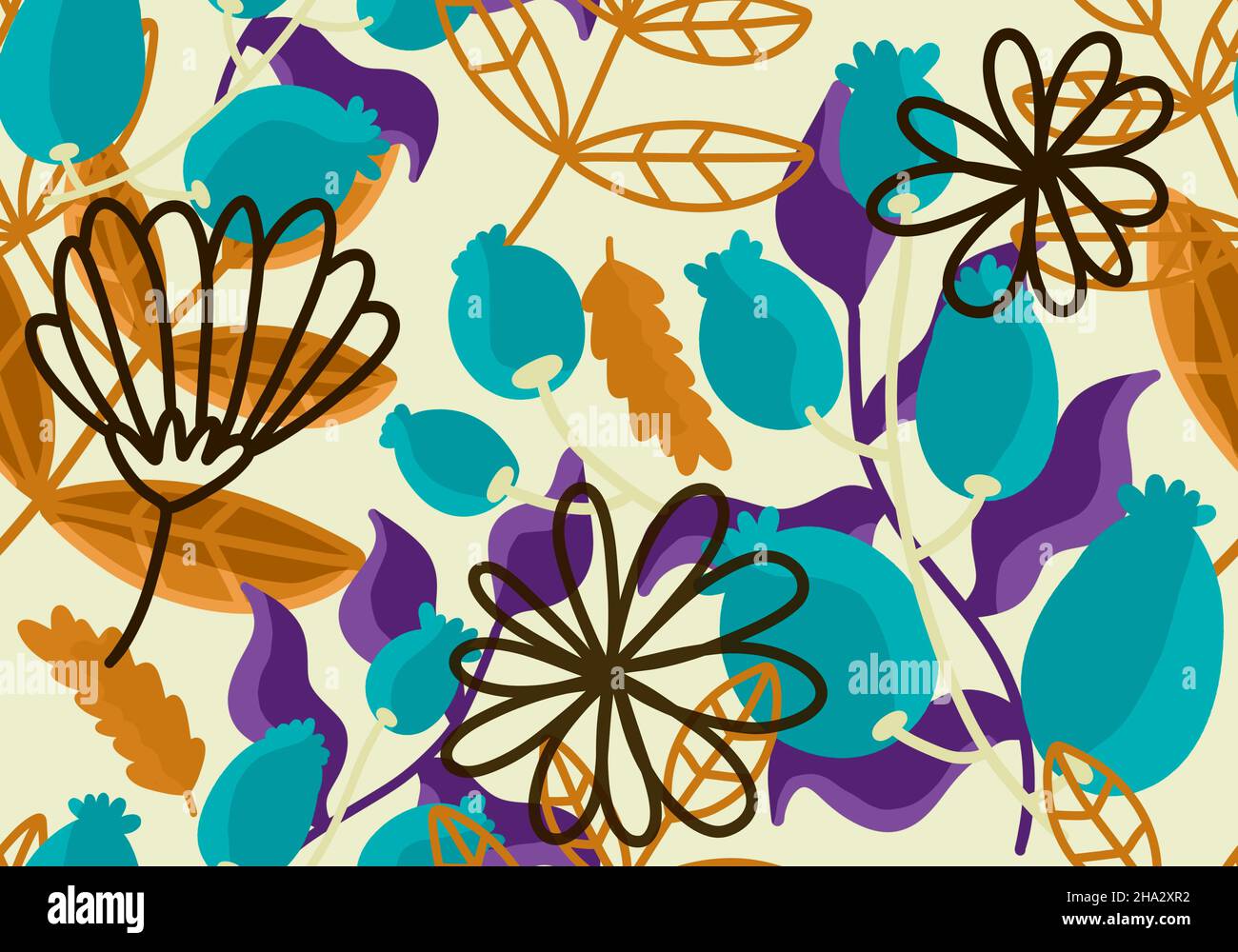 Floral seamless pattern with flower for fabrics and textiles and ...