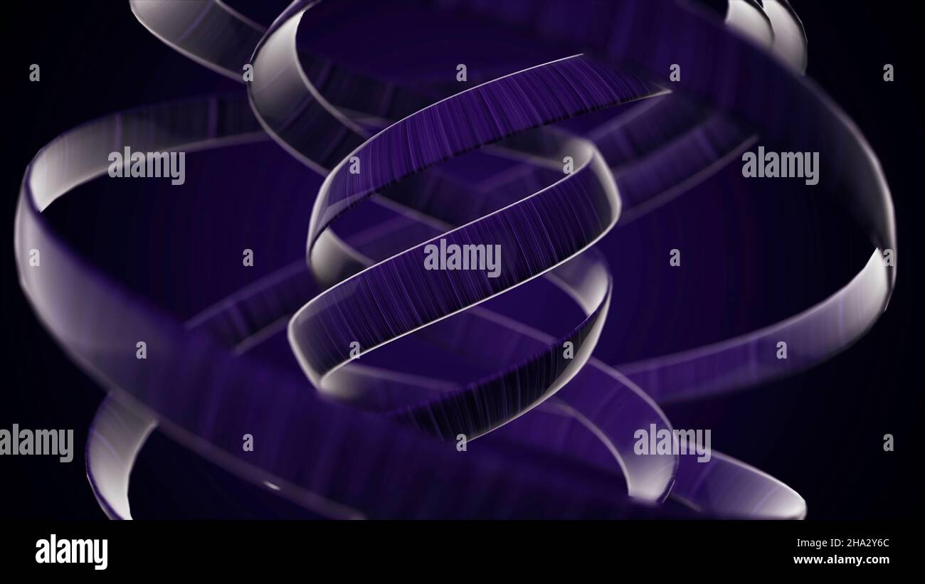 Abstract vertical swirling spiral. Close-up of looped rotating ...