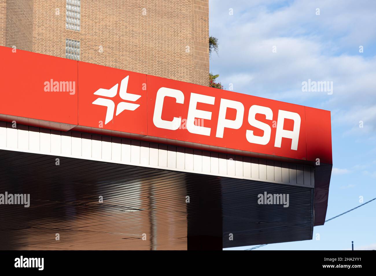 VALENCIA, SPAIN - DECEMBER 09, 2021: Cepsa is a Spanish multinational ...