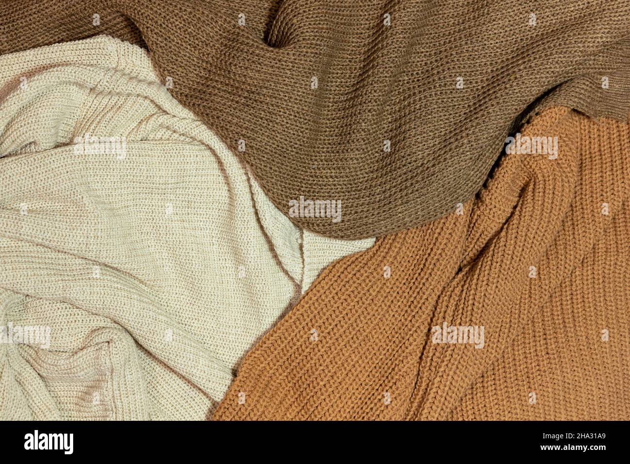 Knitted fabric wool sweater top view. Backgrounds and textures Stock ...