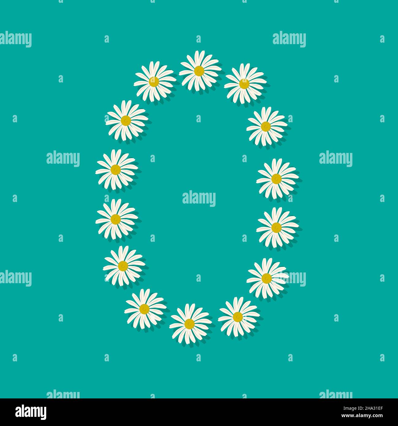 Floral number zero design hi-res stock photography and images - Alamy