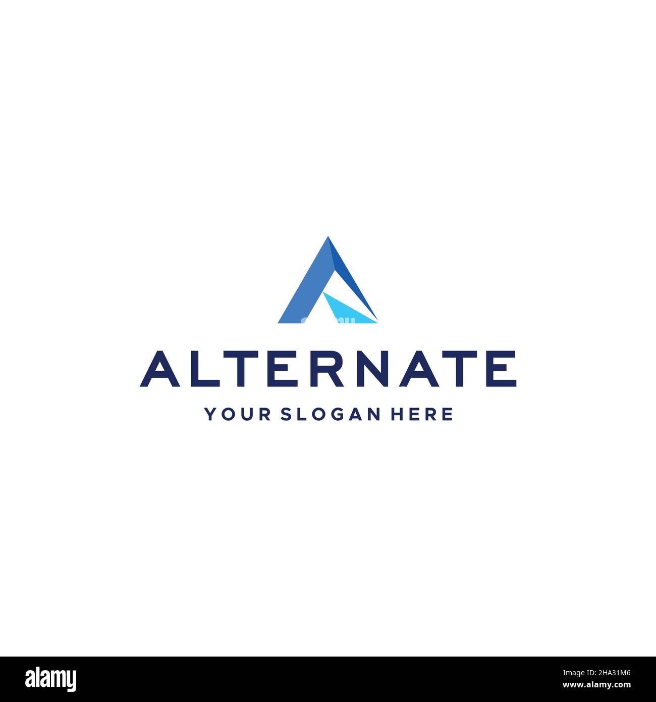 Flat letter mark initial A ALTERNATE logo design Stock Vector Image ...