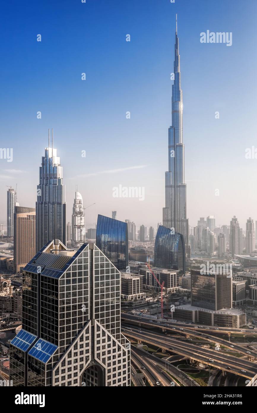 Cityscape of Dubai with modern futuristic architecture , United Arab ...