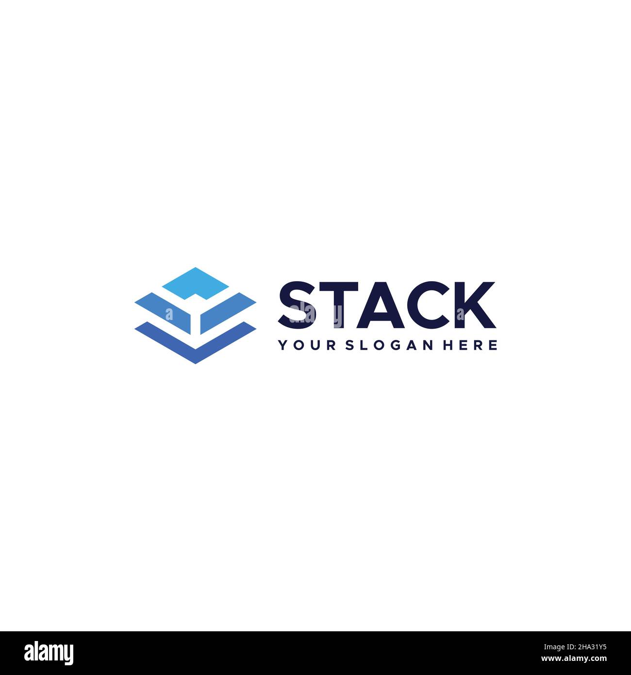 Minimalist colorful STACK growth up logo design Stock Vector Image ...