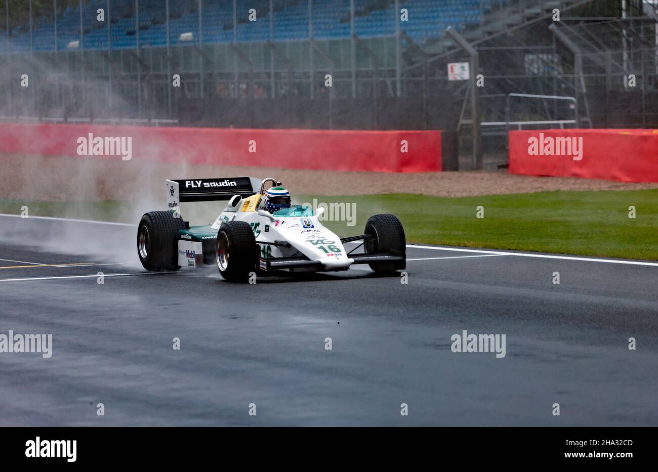 Mark Hazel driving his Williams FW08C, during the Qualifying session ...
