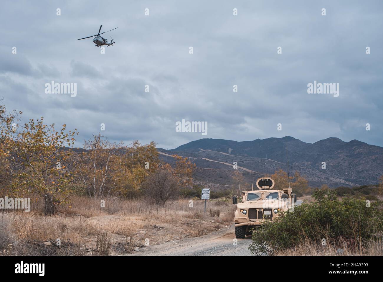 U.S. Marines with 1st Marine Logistics Group navigate mountainous ...