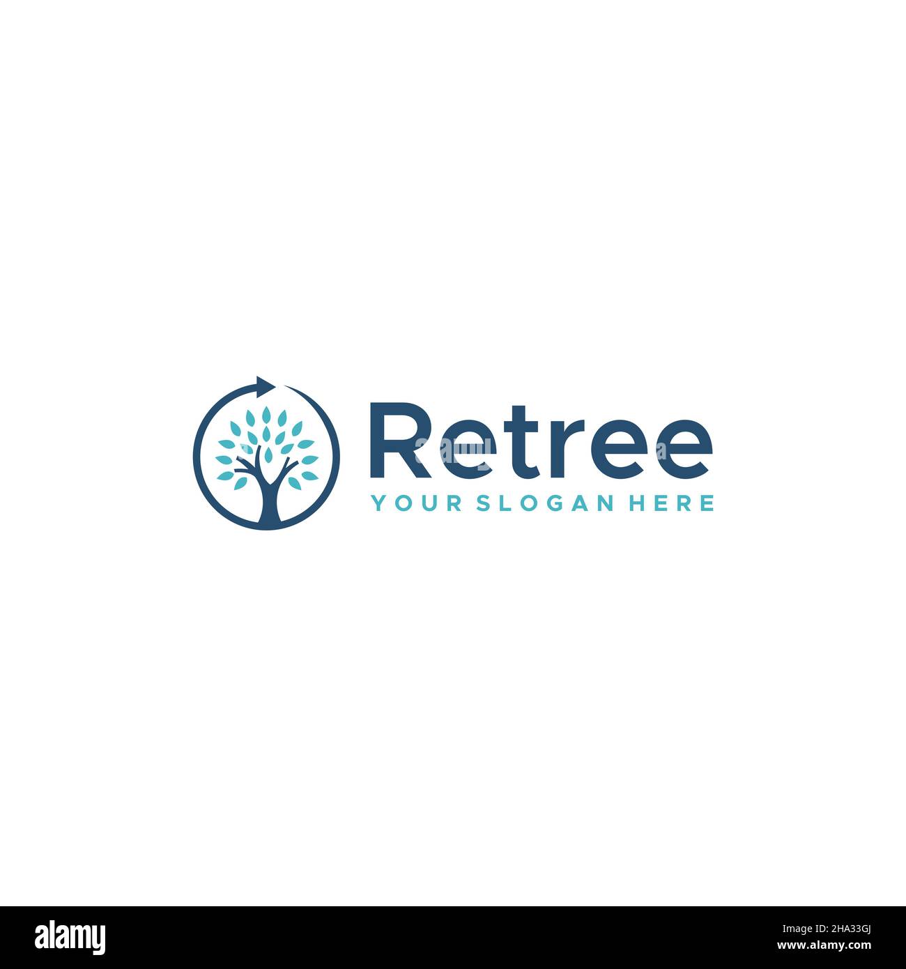 Modern colorful RE TREE leaves plants logo design Stock Vector Image ...