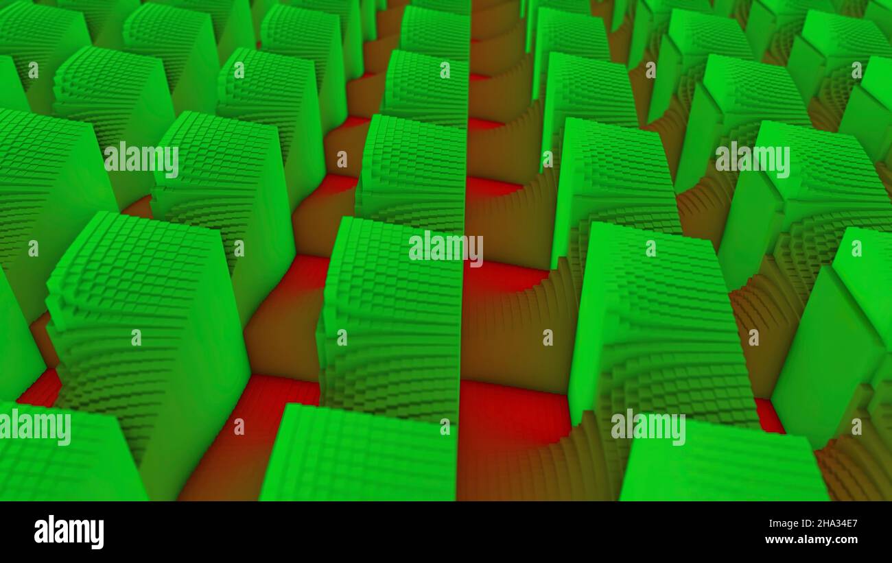 Abstract Background Of Colored Cubes On The Floor Animation Multicolored Abstract Animation Of