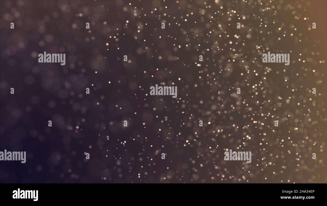 Glittering particles sparkle and drift along. Abstract background with ...