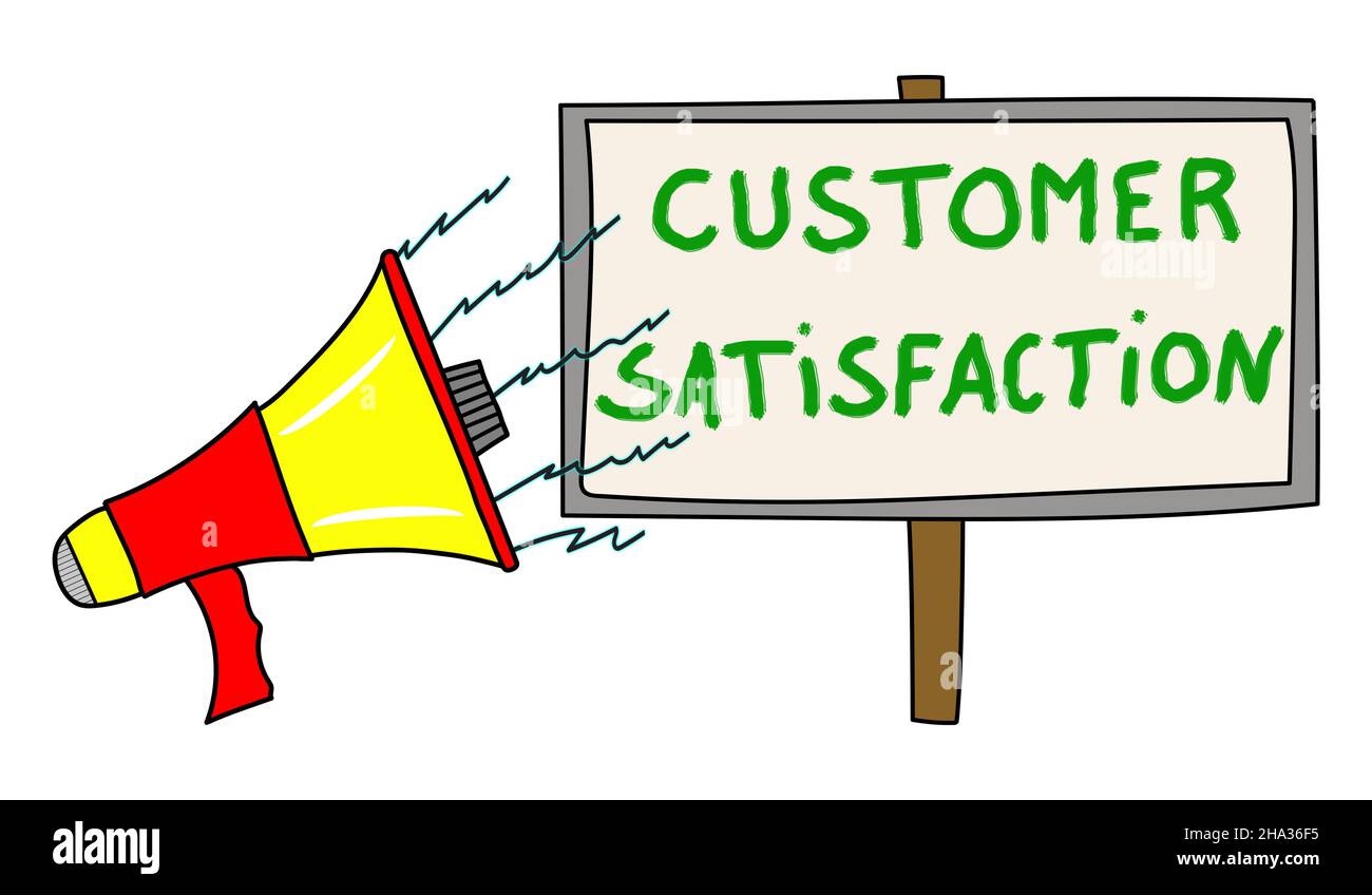 Illustration of a customer satisfaction concept Stock Photo - Alamy