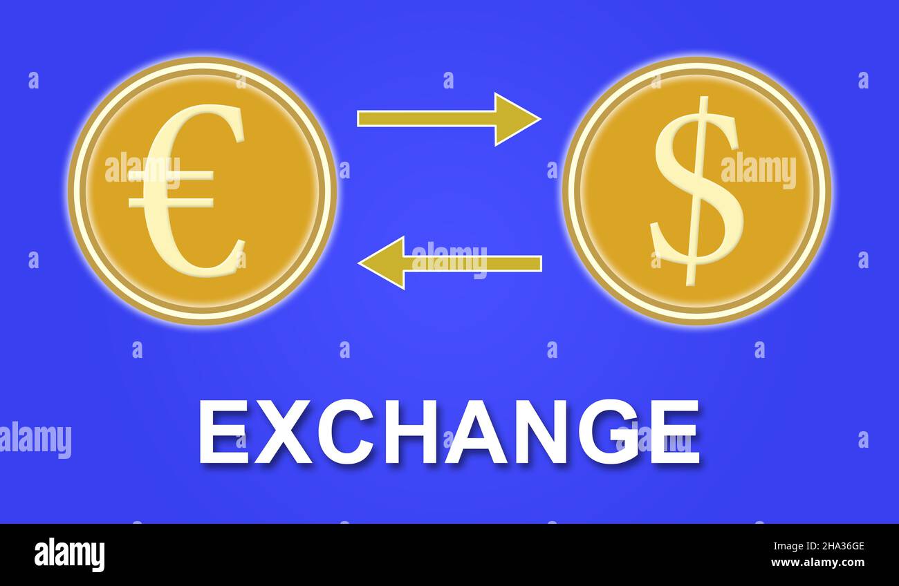 Illustration of an exchange concept Stock Photo - Alamy