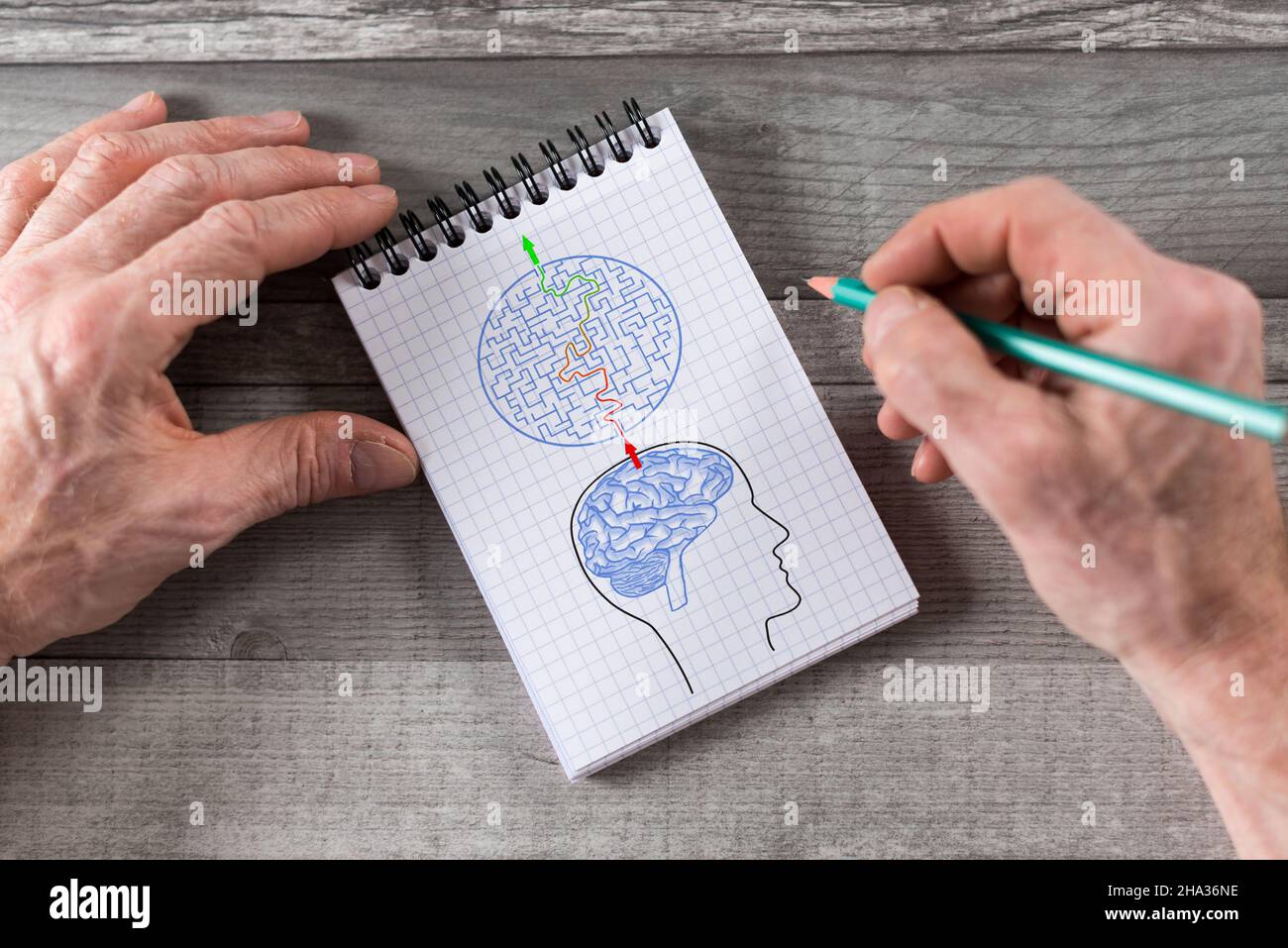 Problem and solution concept drawn on a notepad Stock Photo - Alamy