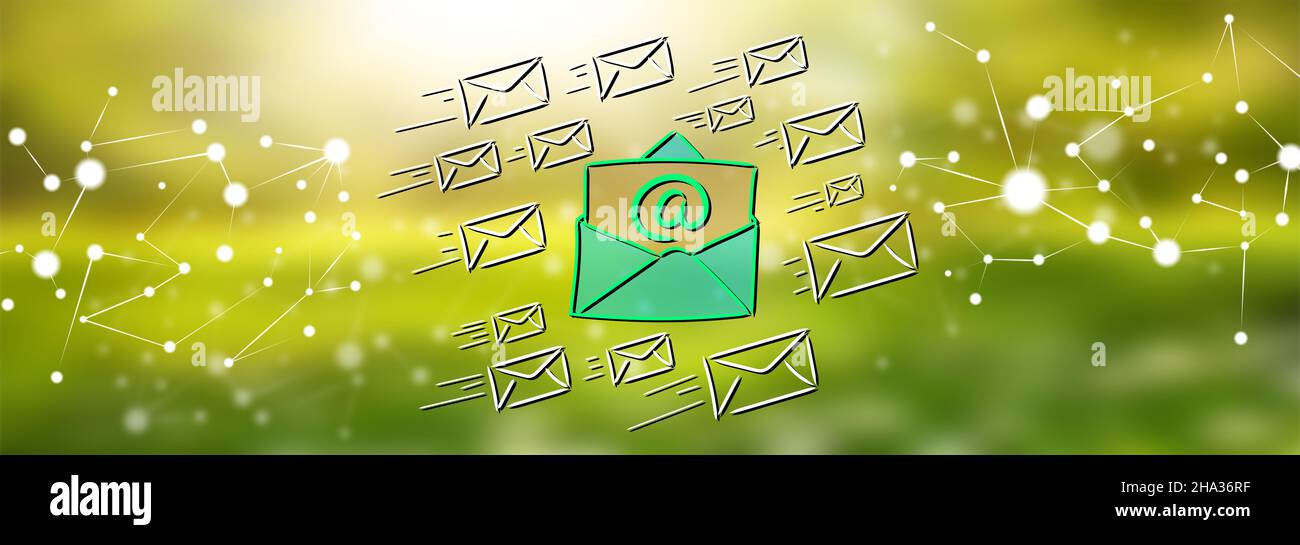 Illustration of an email concept Stock Photo - Alamy