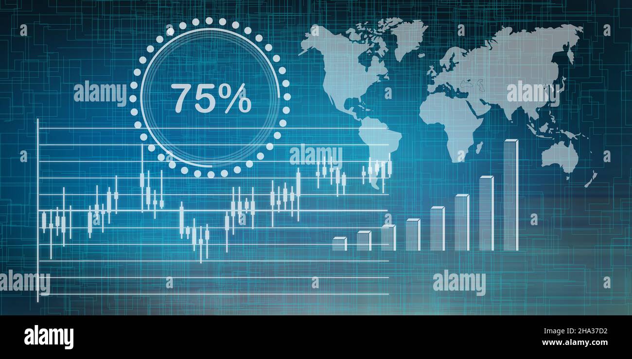 Illustration of a digital graph concept Stock Photo - Alamy