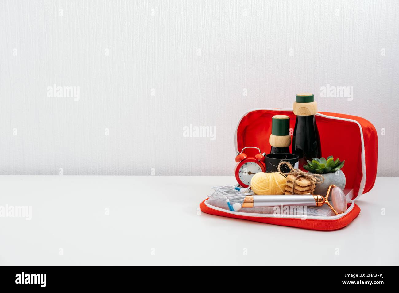 Self Care Kit, Self Care Package. Cosmetics bottles, face massager ...