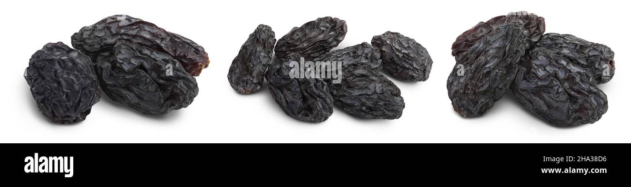 Yellow raisins isolated on white background with clipping path and full ...
