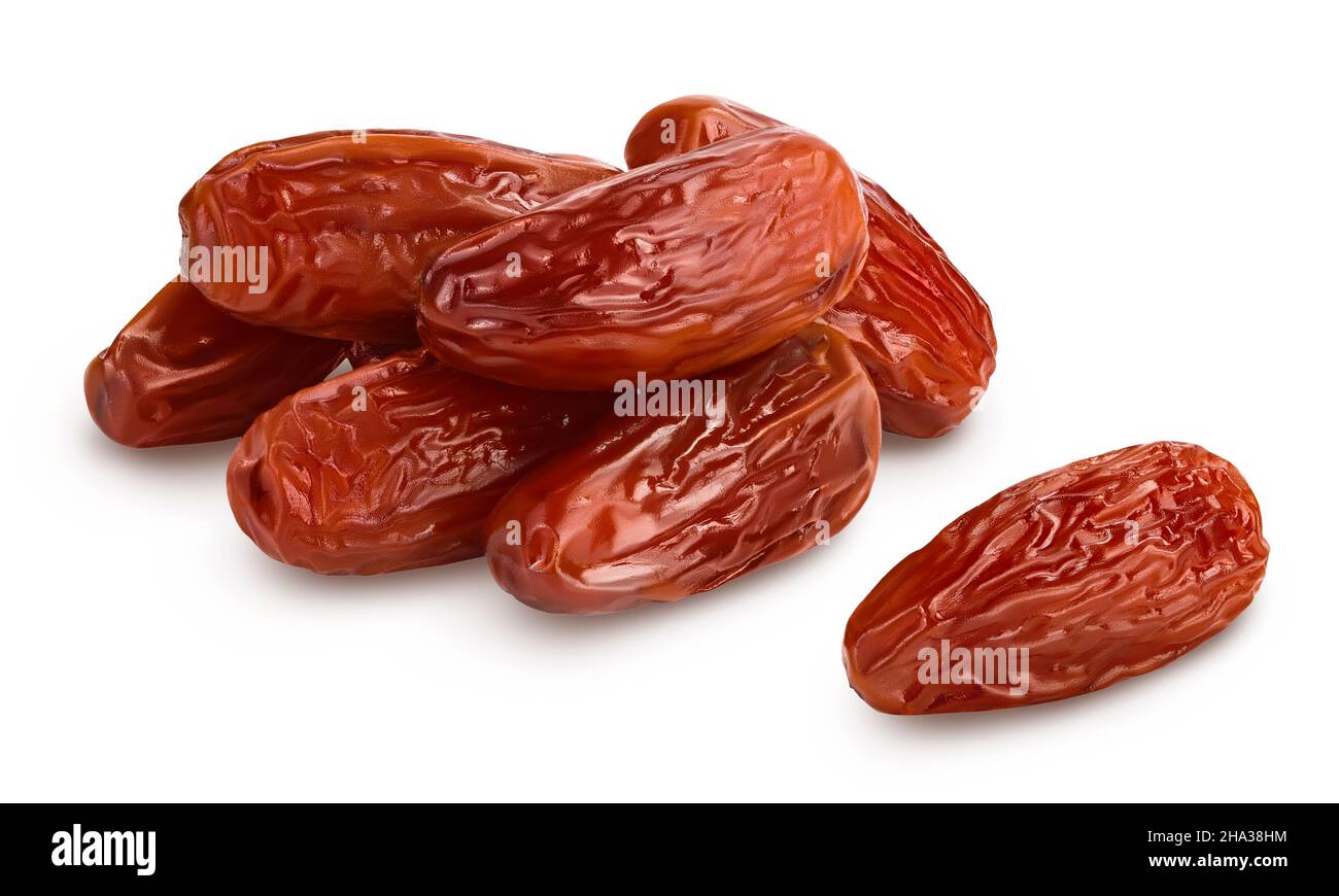 Dates isolated on white background with clipping path and full depth of ...