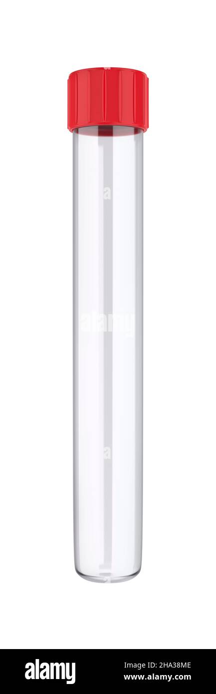 Empty test tube isolated on white background Stock Photo - Alamy