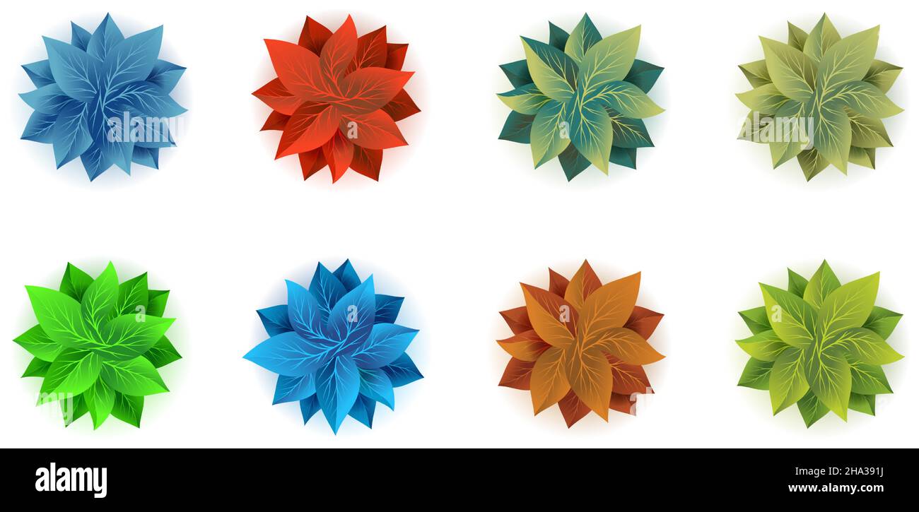 Autumn foliage colorful leaves in Stock Vector Images - Alamy