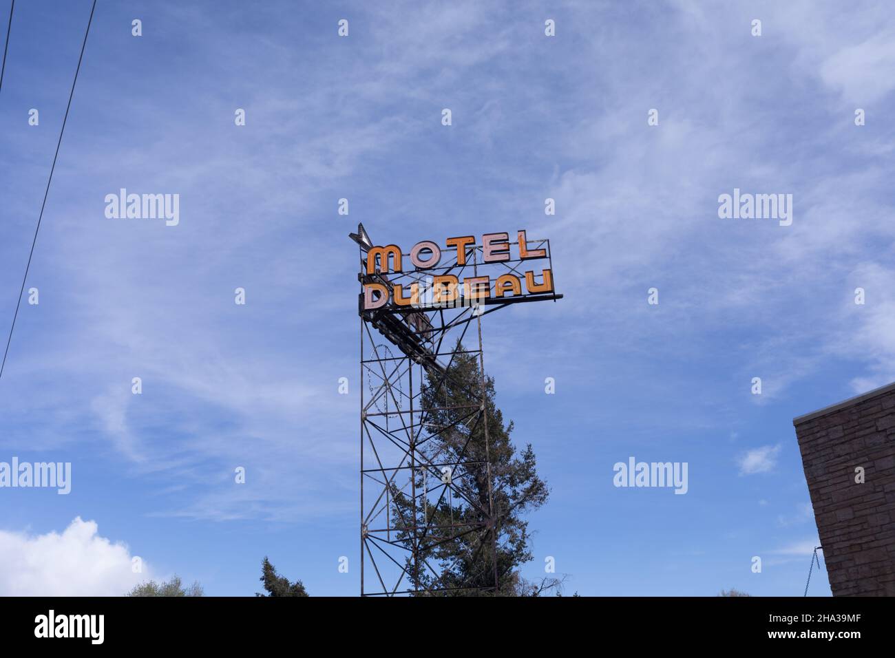 Flagstaff Arizona, Motel DuBeau Travelers Inn Stock Photo - Alamy